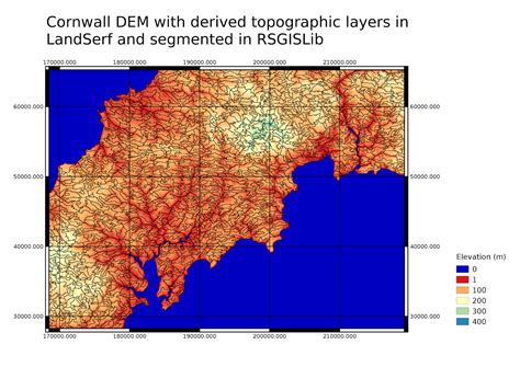 skrifennow segmenting topography with landserf and rsgislib