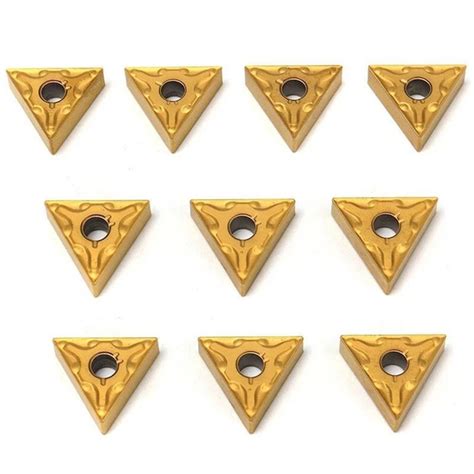 Advanced Gold Carbide Triangular Inserts For Lathe Cutting Tools Pack