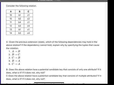 [solved] consider the following relation a given the pre