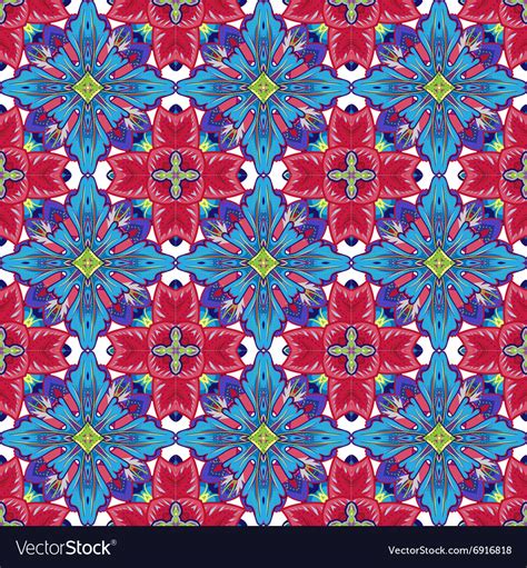 Beautiful Seamless Ornamental Tile Background Vector Image