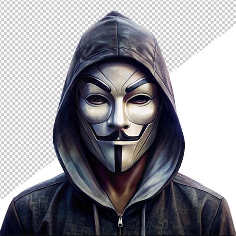 Premium PSD Hacker On Transparent Background