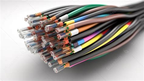Detailed Fiber Optic Cable Rendered In 3d And Isolated On A White