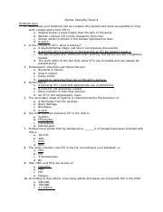Human Sexuality Exam Docx Human Sexuality Exam Textbook Quiz What Does Your Textbook