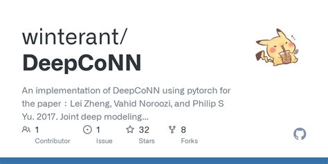 GitHub Winterant DeepCoNN An Implementation Of DeepCoNN Using Pytorch For The PaperLei Zheng