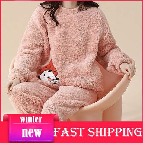 2022 겨울 긴팔 두껍고 따뜻한 플란넬 잠옷 세트 남성용 코랄 벨벳 잠옷 정장 잠옷 라운지 홈웨어 홈 의류 Aliexpress