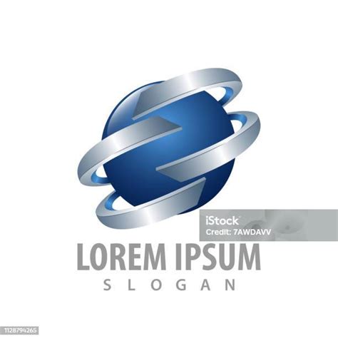 Putar Desain Konsep Logo Bola Vektor Elemen Templat Grafik Simbol Ilustrasi Stok Unduh Gambar