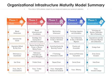 Organizational Infrastructure Maturity Model Summary Presentation Graphics Presentation