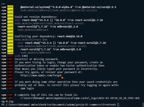 Reactjs Npm Install Mdbreact Err Stack Overflow