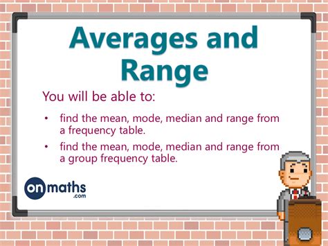 Averages And Range Lesson Powerpoint GCSE Teaching Resources