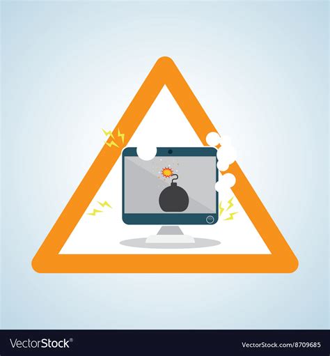 Security System Design Warning Icon Protection Vector Image
