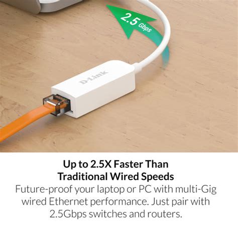 GetUSCart D Link USB C To Ethernet Adapter Type C To 2 5 Gigabit Ethernet LAN Network Adapter