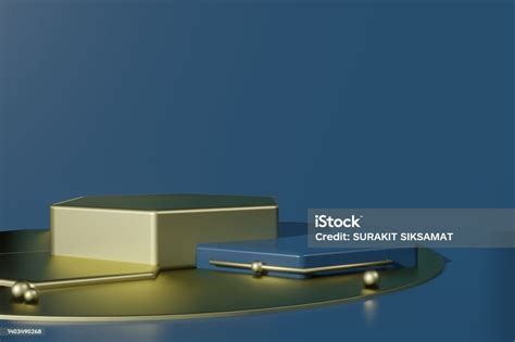 최소한의 디자인으로 제품을 배치하기위한 연단 디스플레이 쇼케이스의 3d 렌더링 일러스트레이션 연단 무대 쇼케이스 0명에 대한 스톡 사진 및 기타 이미지 Istock