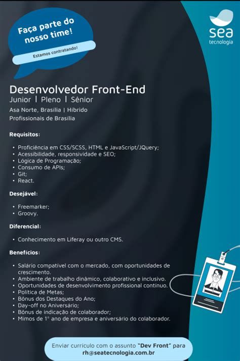 Vaga Desenvolvedor Front Plenosênior