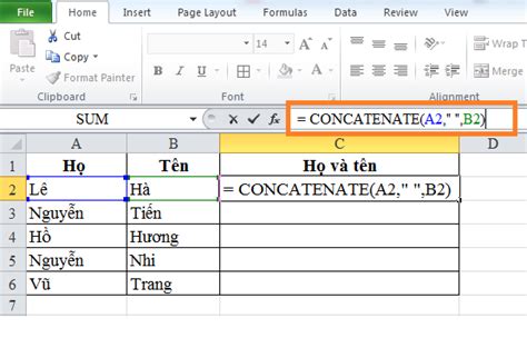Cách Gộp Ghép Dữ Liệu 2 Cột Thành 1 Cột Trong Excel Không Mất Nội Dung