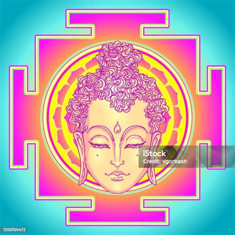 요가 카드 전단지 포스터 매트 디자인 영적 휴양지 또는 요가 스튜디오를위한 다채로운 네온 템플릿 장식 명함 동양 패턴 벡터 그림입니다 1960 1969 년에 대한 스톡 벡터