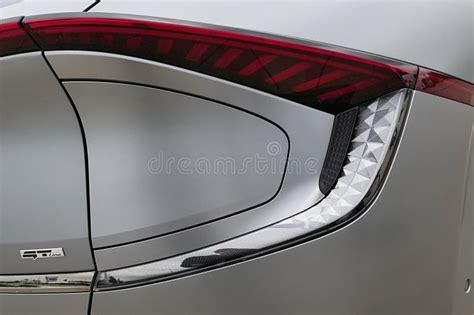 Rear Light On Modern Korean Battery Electric Compact Crossover Suv Car