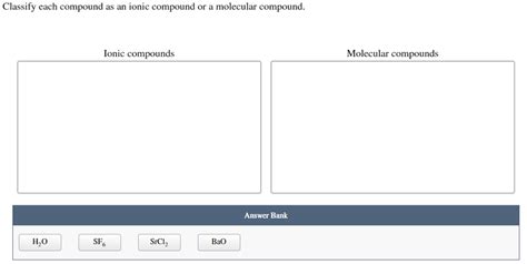 Solved Classify Each Compound As An Ionic Compound Or A Chegg