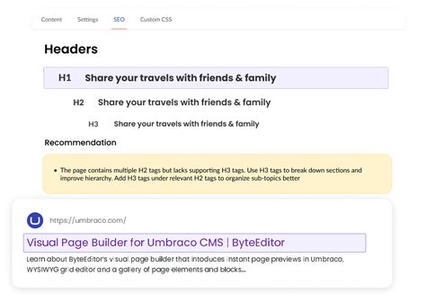 Visual Website Builder For Umbraco Templates And Seo Tools