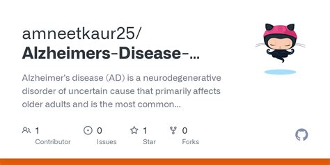 Github Amneetkaur25 Alzheimers Disease Prediction Model Alzheimers Disease Ad Is A