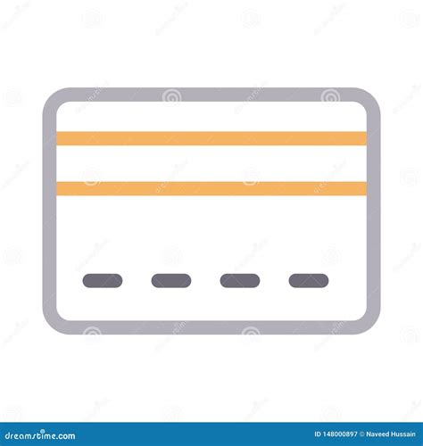 Credit Card Thin Color Line Vector Icon Stock Illustration