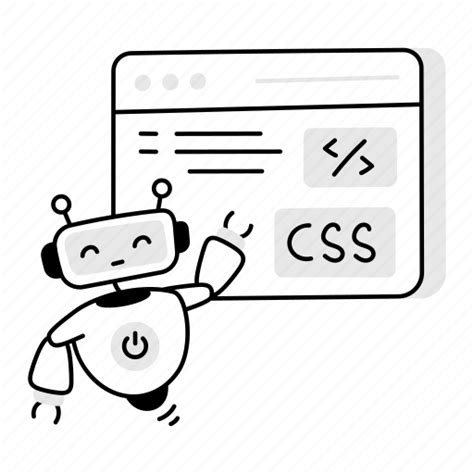 Ai Coding Robot Developer Robot Programming Website Development Ai Programming Illustration