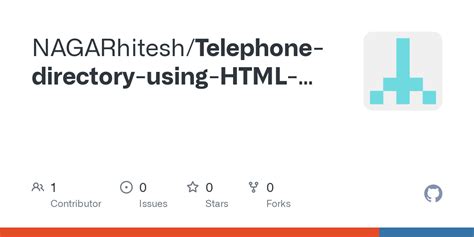 Github Nagarhiteshtelephone Directory Using Html And Css