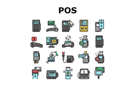 Pos Terminal Device Collection Icons Set Graphic By Stockvectorwin · Creative Fabrica