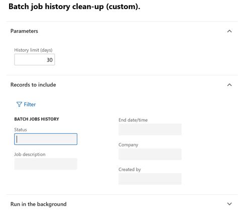 Clean Up The Batch Job History Finance And Operations Dynamics 365 Microsoft Learn