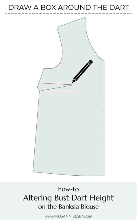 How To Alter Bust Dart Height Megan Nielsen Patterns Blog