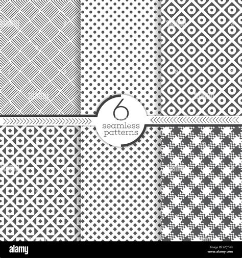 Seamless Pattern Set Of Six Abstract Textured Backgrounds Modern Stylish Textures Regularly