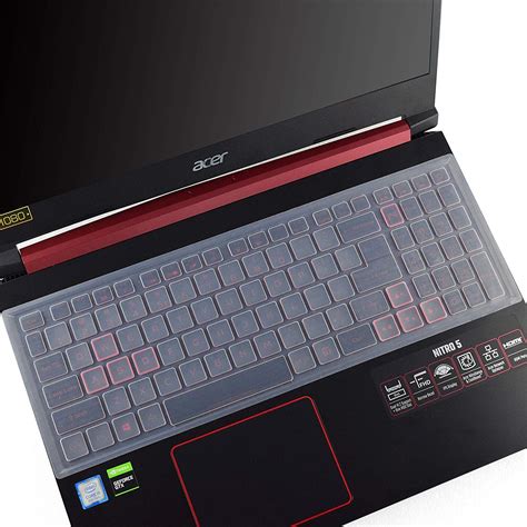 Saco Keyboard Protector Silicone Skin Cover For Acer Nitro An Inch Gaming Laptop Saco