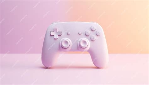Premium Photo Game Controller Pastel Colored Background Pastel Joystick Illustration Gamepad