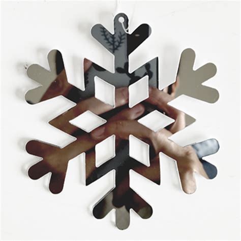 ORN SILVER SNOWFLAKE MIRROR FINISH Christmas Forever