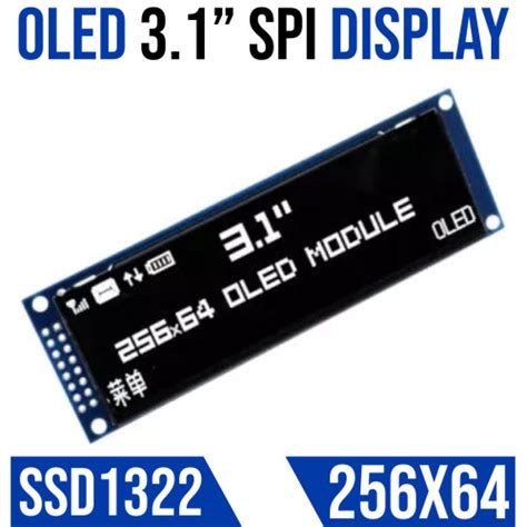 Oled 31 Display Ssd1322 33v White Micro Robotics