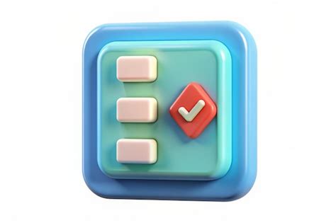 3d Alert Notification Icon Isolated On Background Negative Check List Button Choice For False