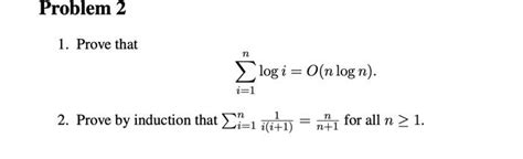 Solved Prove That I Nlog Prove By Induction That Chegg Com
