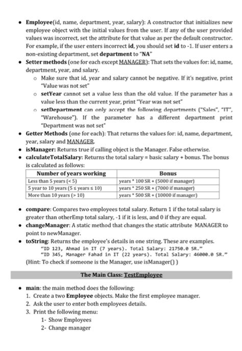 Solved Employee Id Int Name String Department String