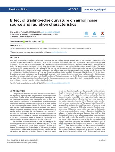 Effect Of Trailing Edge Curvature On Airfoil Noise Source And Radiation