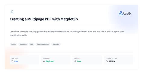 create multipage pdf with python matplotlib data visualization labex