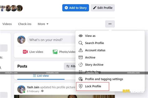 How To Lock Facebook Profile On Android Or IOS App And Website