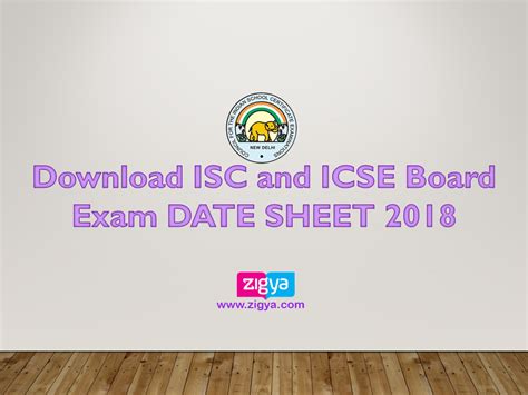 Download Isc And Icse Board Exam Date Sheet 2018