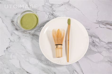 유토이미지 말차말차가루와 말차도구 모음