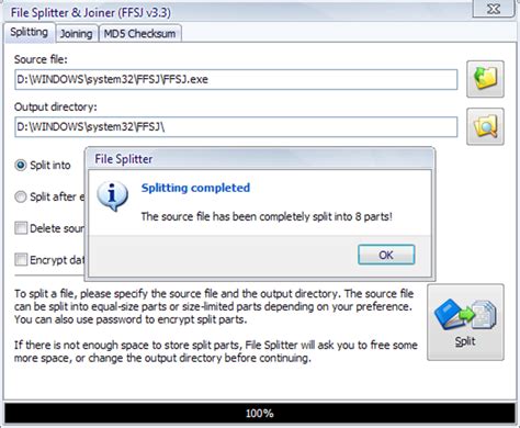 file splitter and joiner descargar