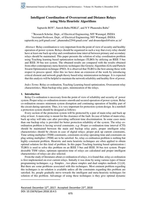 Pdf Intelligent Coordination Of Overcurrent And Distance Relays Using