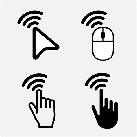 cursor icons set cursor set in hand arrow and mouse forms mouse click cursor set arrow and