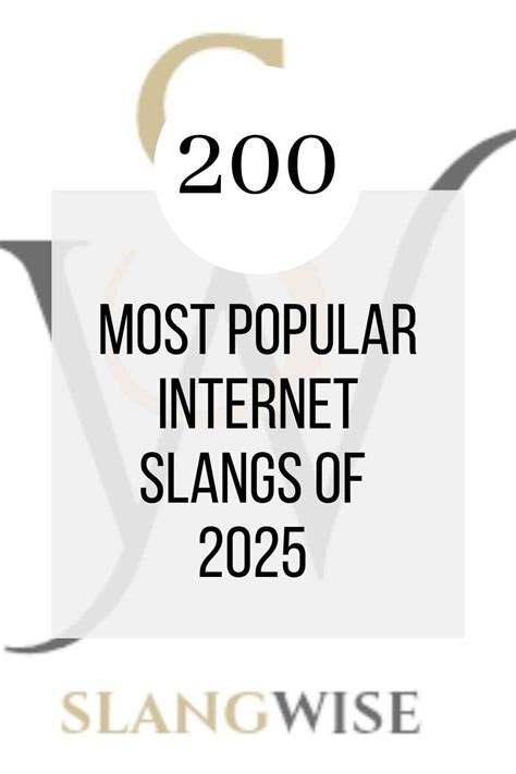 List of 200 Most Popular Internet Slang Words of 2025