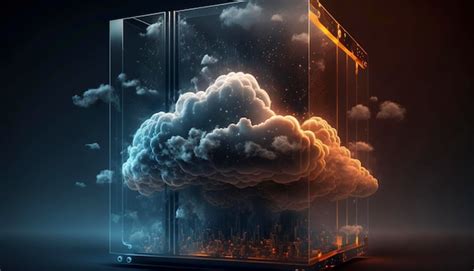 Premium Ai Image Cloud Computing Futuristic Technology