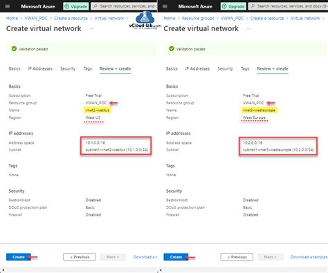 Microsoft Azure Virtual Wan Part 1 Create Virtual Network And Subnets
