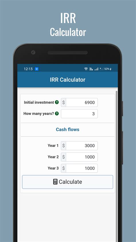 Irr Calculator App On Amazon Appstore