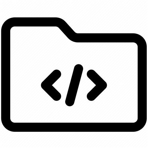 Folder Code Icon Download On Iconfinder On Iconfinder